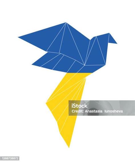 벡터 로고 그래픽 종이 우크라이나의 국기의 색상에 비둘기 완구류에 대한 스톡 벡터 아트 및 기타 이미지 완구류 피전 비둘기 2022년 러시아의 우크라이나 침공