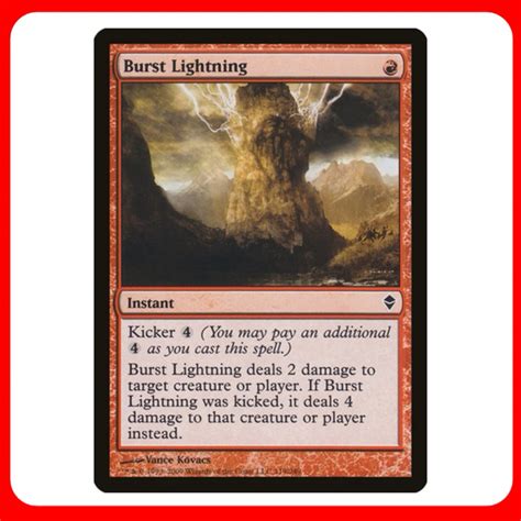 Mtg Burst Lightning Zen Red Common Normal Eng การ์ดเมจิค