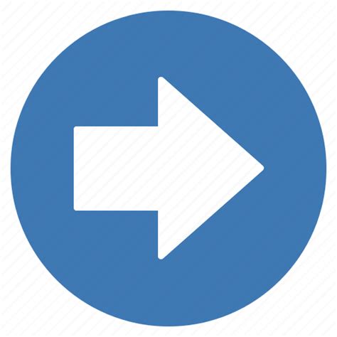 arrow blue right direction gps location navigation icon