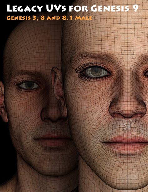 Legacy Uvs For Genesis 9 Genesis 3 8 And 8 1 Male Daz 3d