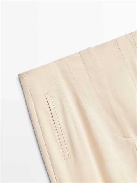 سروال بخصر عالي قصة ضيقة · باهت كحلي بيج أسود · Dressy Massimo Dutti