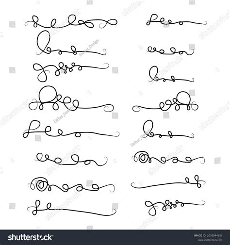 Decorative Swirls Vector Set Vintage Borders Stock Vector Royalty Free 2055844559 Shutterstock