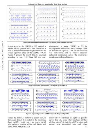 Improved Algorithm For Brain Signal Analysis PDF