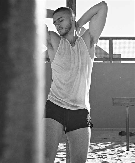 Maverick Mcconnell Male Pinup White Man Black And White Raining Men