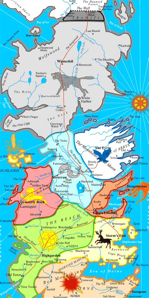 Mapa De Los Siete Reinos Juego De Tronos En 2023