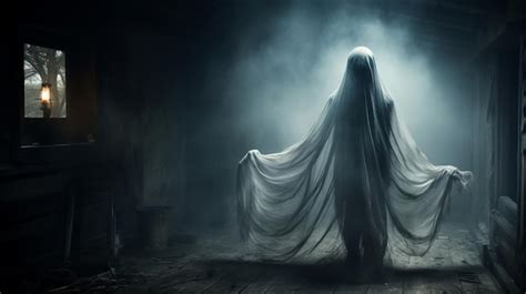 Premium Ai Image Scary Ghost In Haunted House