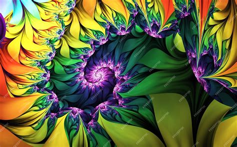 Premium Photo Abstract Fractal Patterns And Shapes Dynamic Flowing Natural Forms Flowers And