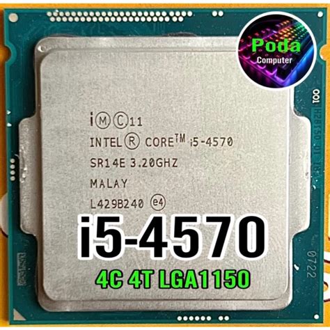 ซีพียู Cpu Intel I5 4460 I5 4570 I5 4590 I5 4590s I5 4670 I5 4690 I5 4690k Isocket 1150