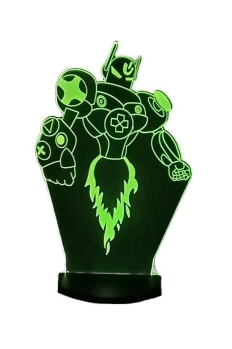 Lampara Ilusion 3d Robot De 7 Colores