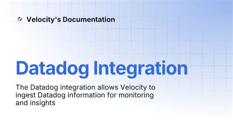 Datadog Integration Velocitys Documentation Datadog Integration Velocitys Documentation