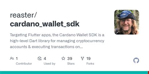 GitHub Reaster Cardano Wallet Sdk Targeting Flutter Apps The Cardano Wallet SDK Is A High