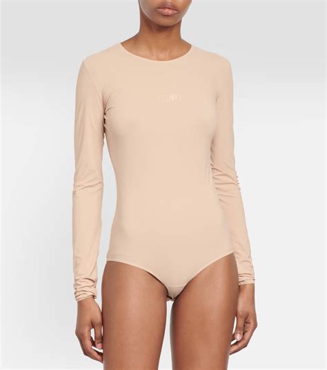 中性色的logo连体紧身衣 Mm 6 Maison Margiela Mytheresa