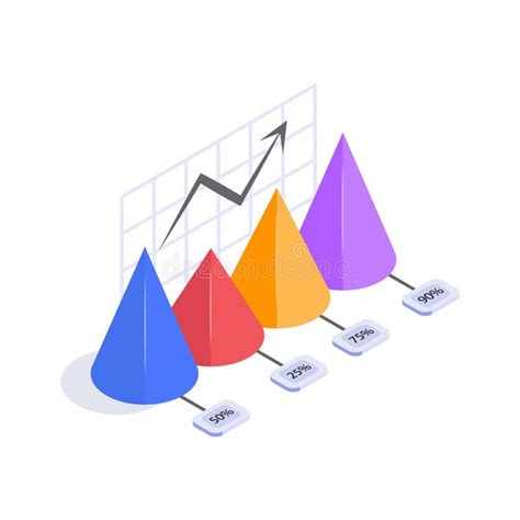 pyramid shaped data points on a grid showing performance metrics stock