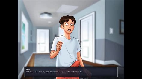 Summertime Saga Guy Watches The Milf Taking A Bath Before Going To