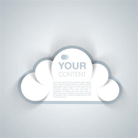 Premium Vector Cloud Shape Text Box Design