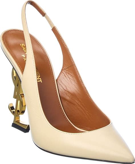 Saint Laurent Opyum 110 Leather Slingback Pumps Shopstyle