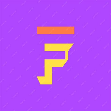 Tipo De Letra Modular F Colorido Com Estilo Nítido Ousado Masculino