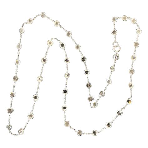Collier ras du cou en or carats avec maille Omga sertie d un seul diamant pavé sur stDibs