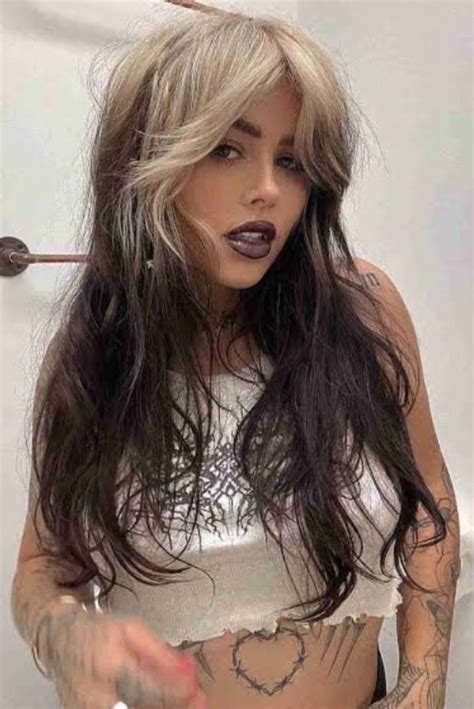Reverse Ombre Edgy Blonde Hair White Ombre Hair Edgy Hair