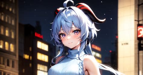 Genshinimpact Ganyu Night City 4k Creation Aiのイラスト Pixiv