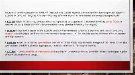 Viscoelastic Point Of Care Testing Pptx