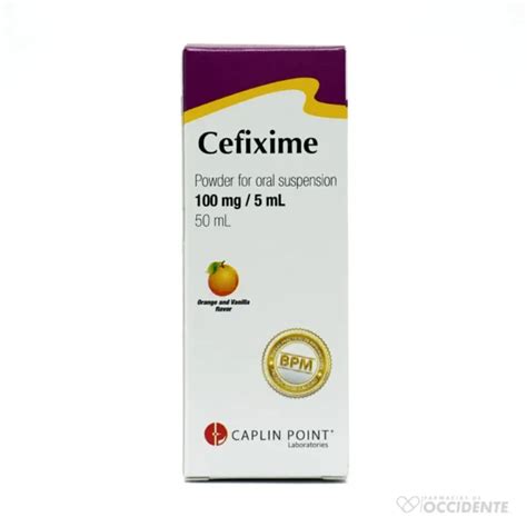 Cefixima Susp 100mg 5ml 50ml Caplin Point Farmacias De Occidente