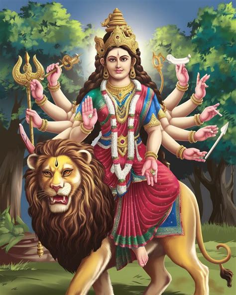 Indian Famoud Goddess Durga Maa Ai Generated Pictures Premium Ai Generated Image