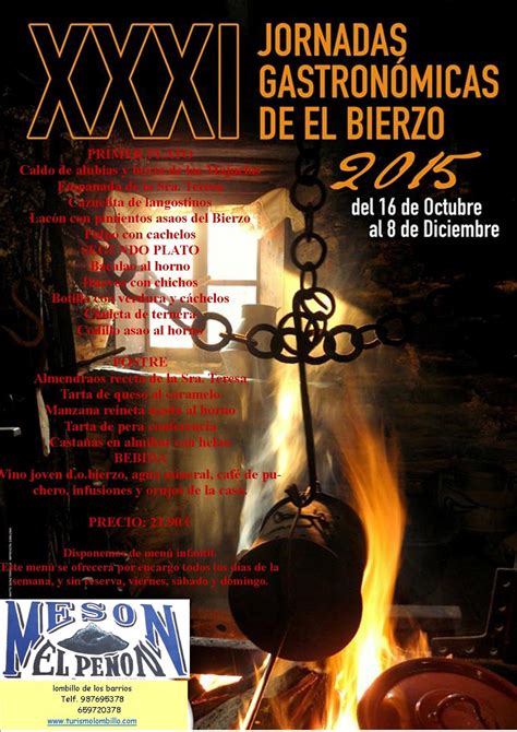 Restaurante Meson el Peñon XXXI JORNADAS GASTRONOMICAS EN EL BIERZO