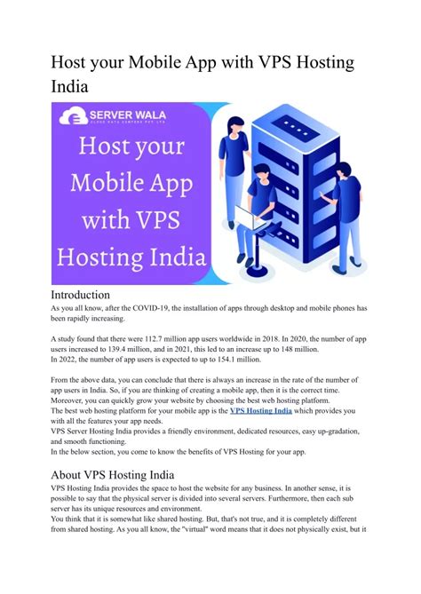 Ppt Host Your Mobile App With Vps Hosting India Powerpoint