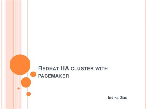 Redhat Ha Cluster With Pacemaker