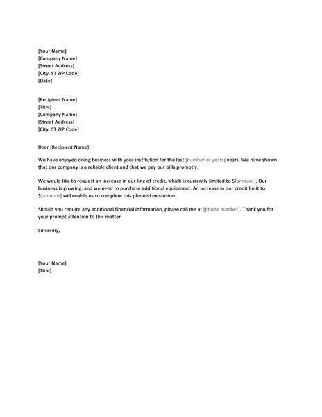 Newletterdesign Sample Letter Request To Increase Credit Card Limit