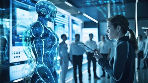 Human Ai Interaction In The Office Generative Ai Stock Illustration Illustration Of