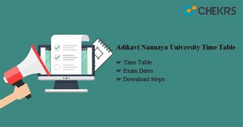 AKNU Degree Time Table 2023 Adikavi Nannaya University PG Exam Date PDF