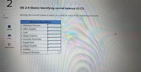 Solved QS Static Identifying Normal Balance LO C Chegg