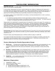 Methods Of Calculating Depreciation CALCULATING DEPRECIATION DEPRECIATION Is A Term Used In