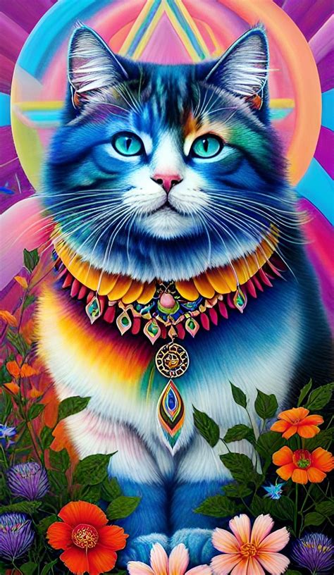 Download Ai Generated Cat Flowers Royalty Free Stock Illustration