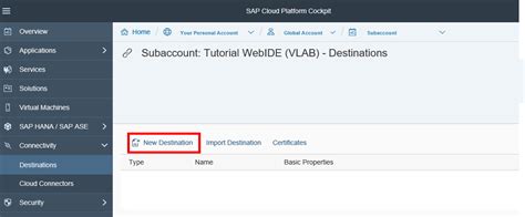 Connect Sap Web Ide With S4hana Cloud System Sap Tutorials