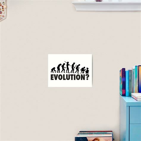 Evolution Devolution Of Man Art Print By Fearandclothing Redbubble