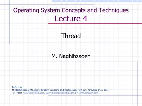 Ppt Operating System Concepts And Techniques Lecture 4 Powerpoint Presentation Id3918976