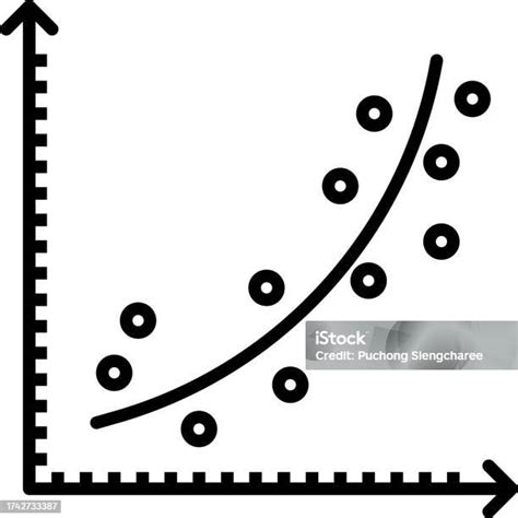 Regression Analysis Icon Vector Data Symbol Stock Illustration