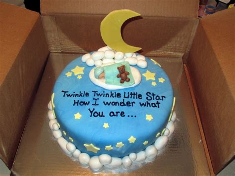 Twinkle Twinkle Little Star Gender Reveal Cake