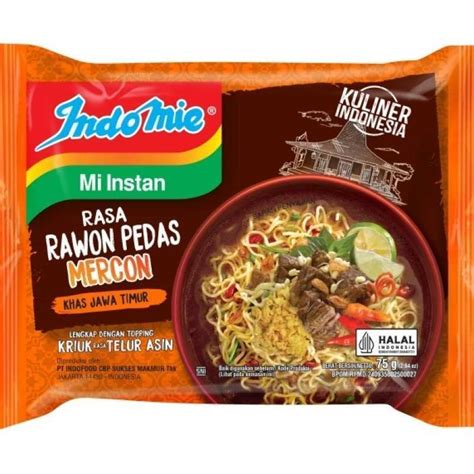 Promo Indomie Mie Instant Kuah Rasa Rawon Pedas Mercon Bag 75 Gr