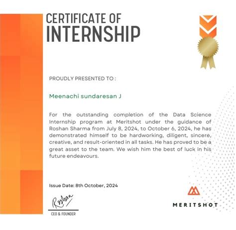 Datascience Internship Growth Meritshot Learningjourney Thankful Ai Innovation