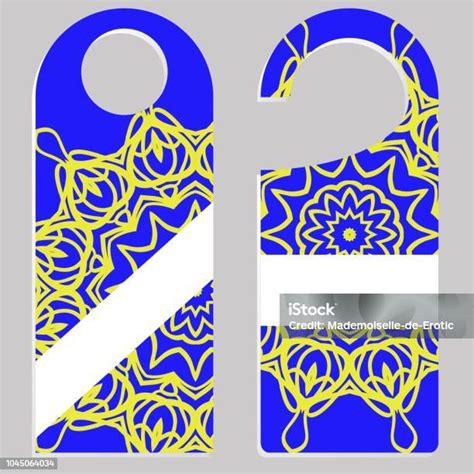 도어 옷걸이 흰색 배경에 고립의 집합입니다 만다라 꽃 장식으로 디자인 벡터 일러스트 레이 션 공란에 대한 스톡 벡터 아트 및