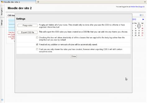 css theme tool block moodledocs