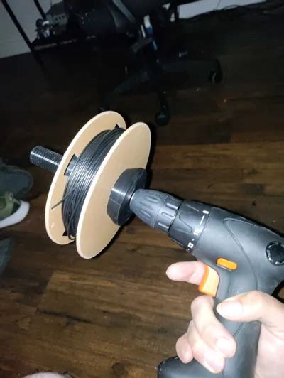 Updated Simple Filament Respooler For Drill Remixed By Timon Nabholz Makerworld Download Free