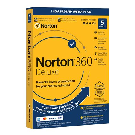 Norton 360 Deluxe 5 enheder 1 år