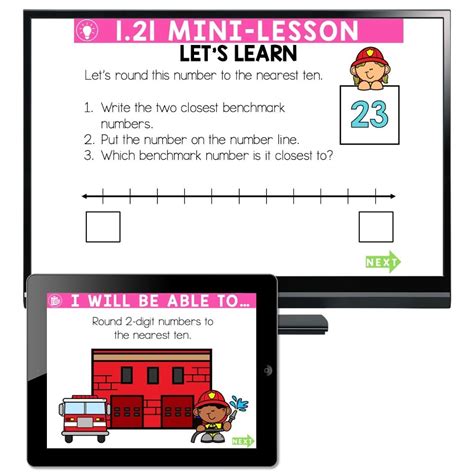 lucky to learn math lesson 1 21 rounding nearest ten teaching