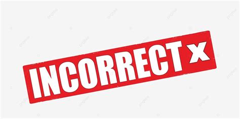Incorrect Red Miscellaneous Bad Vector Red Miscellaneous Bad Png And