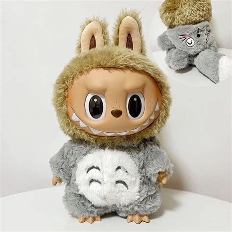ตุ๊กตาผ้าดึงผ้า38ซม ตุ๊กตาขนไวนิลรุ่นที่สองตุ๊กตา Labubu ชิ้นเดียว